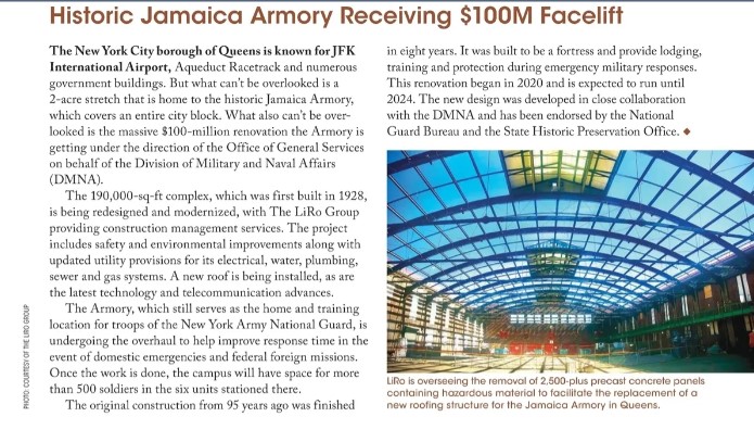 Jamaica Armory Project Featured in ENR Magazine - LiRo